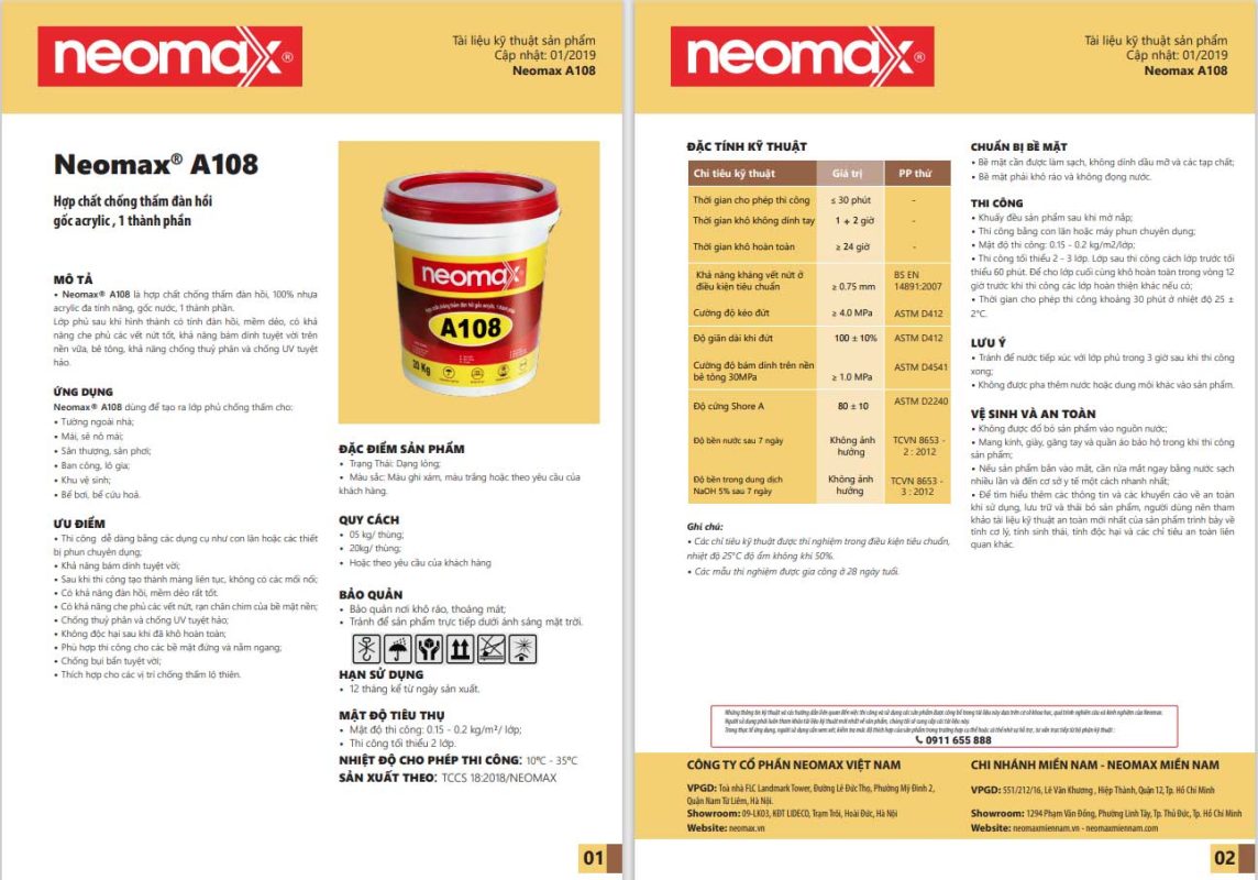 TDS Neomax A108 | NEOMAX MIỀN NAM
